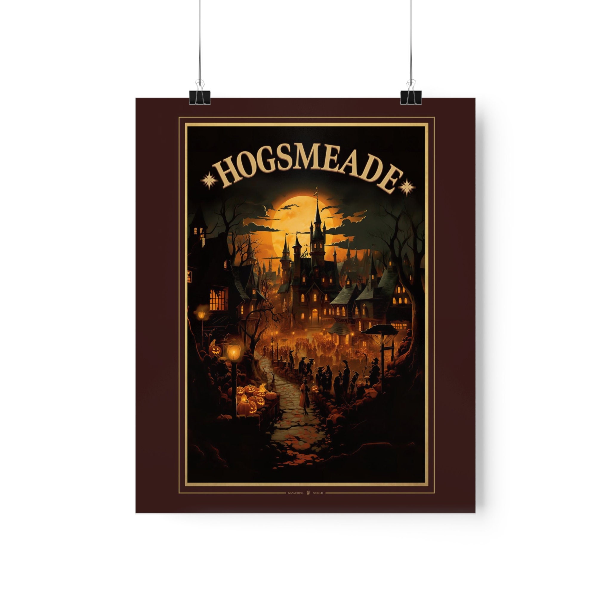 Hogsmeade Halloween Travel Poster, Illustration, Wizarding World ...