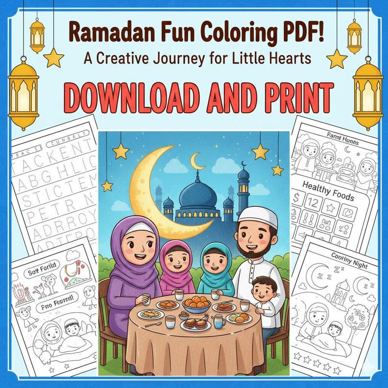 Ramadan Coloring & Activity Book for Kids – Islamic Learning (PDF ...