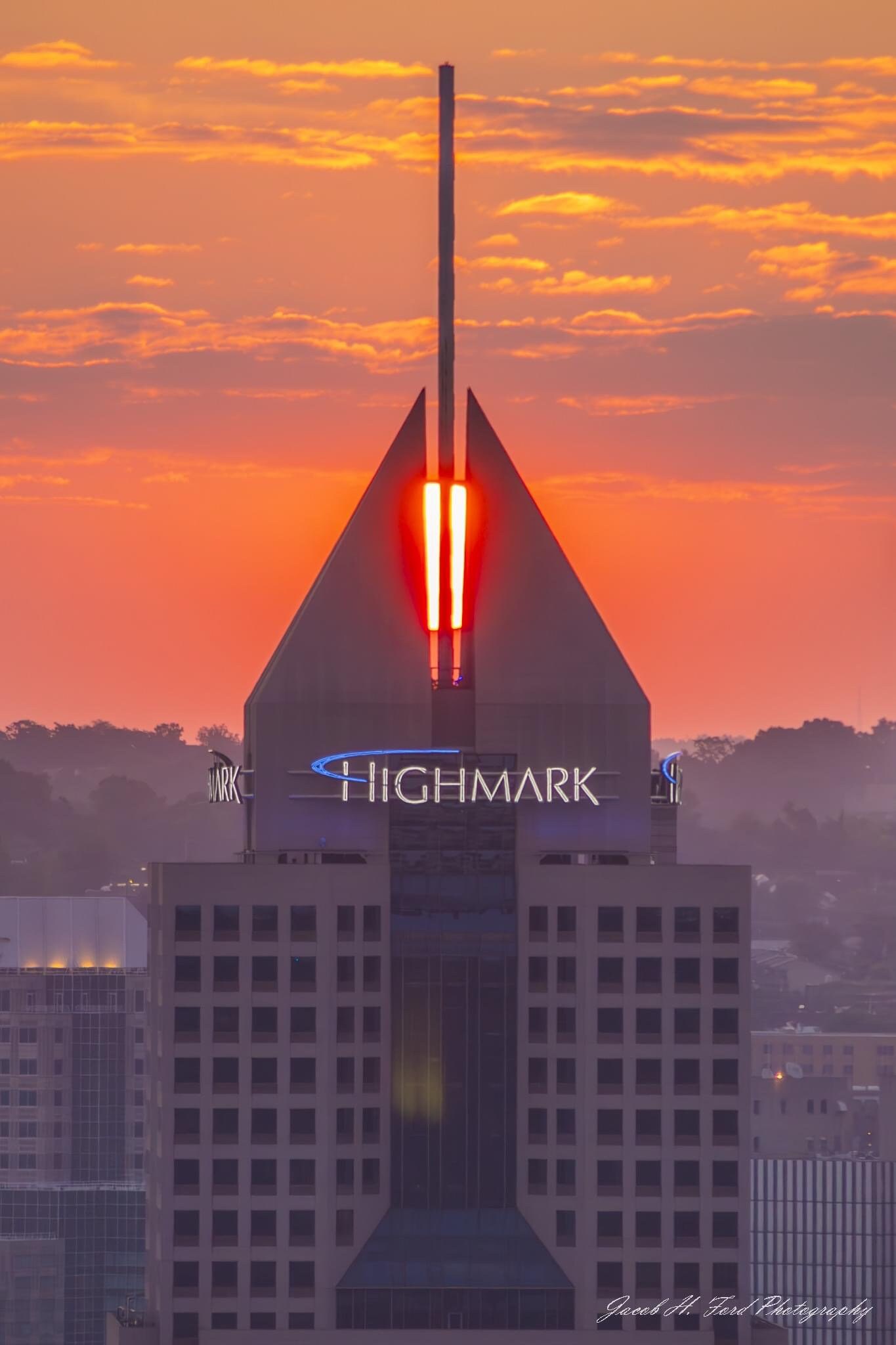 Rising Sun Behind Highmark Building - Etsy