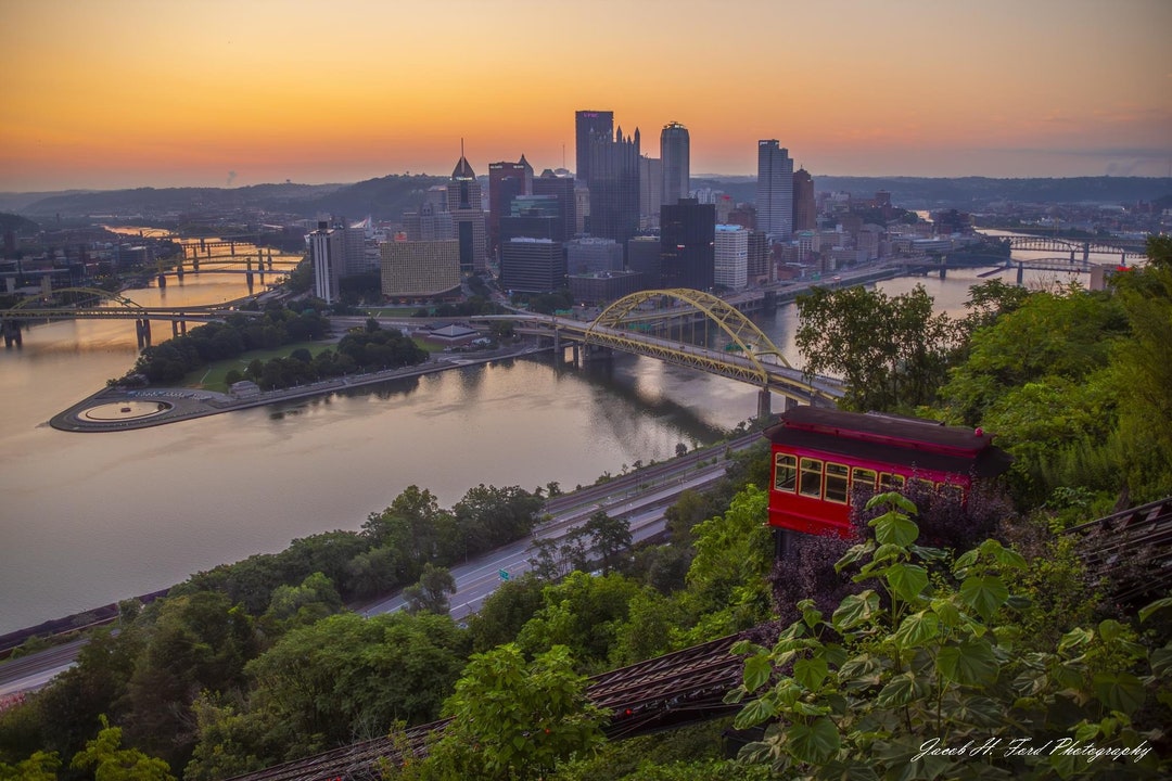 Clear Summer Sunrise at Duquesne Incline Overlook - Etsy