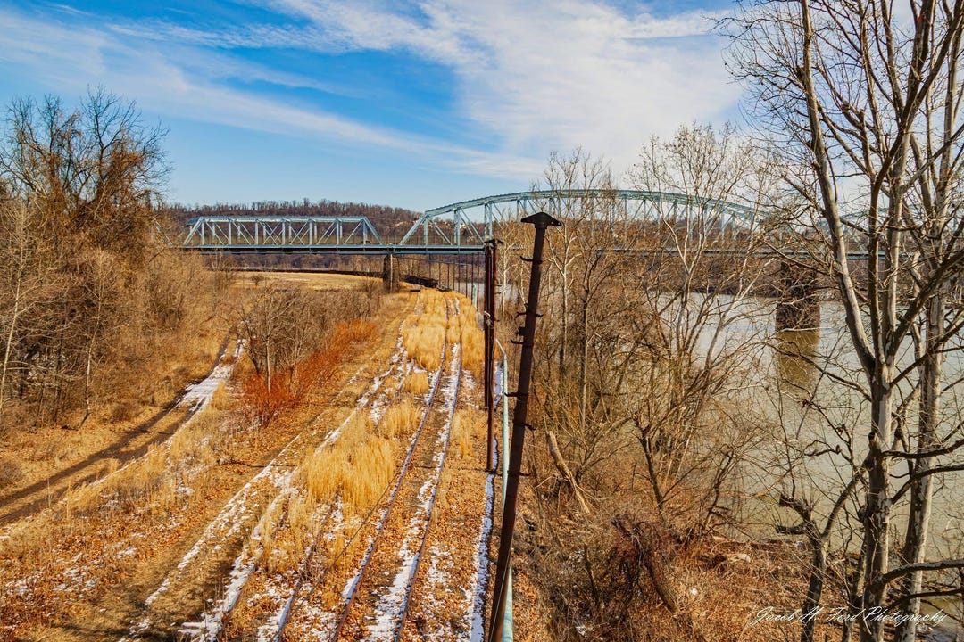 Duquesne - Abandoned Railroad Tracks From Riverton Bridge on Sunny ...