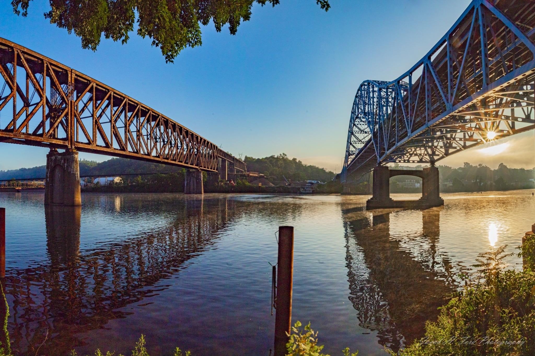 Belle Vernon - Belle Vernon Bridge and Speers Railroad Bridge Over ...