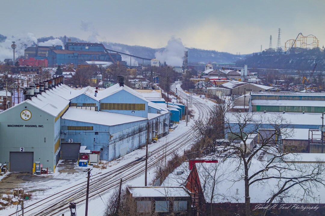 Braddock - Looking up Railroad Tracks Towards US Steel Edgar Thomson ...