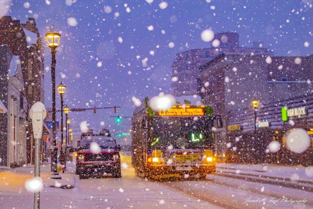 Monongahela - Mid Mon Valley Transit Bus Traveling up East Main Street ...