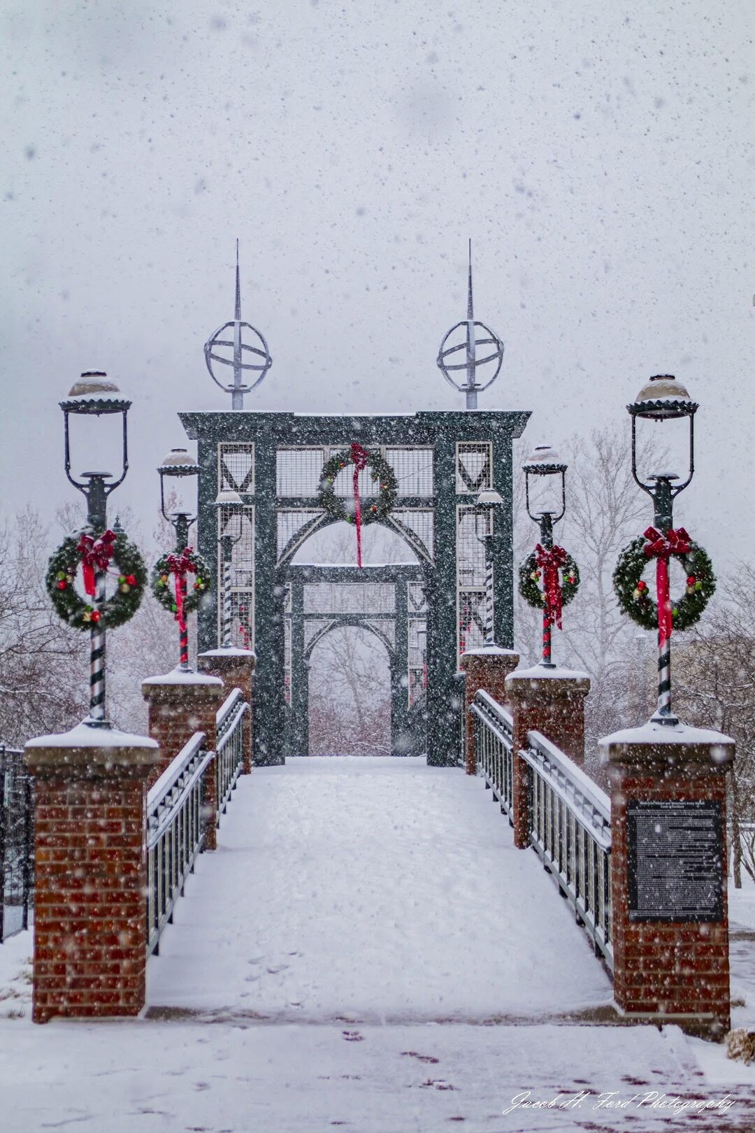 West Homestead - Pedestrian Bridge Over West Waterfront Drive on Snowy ...