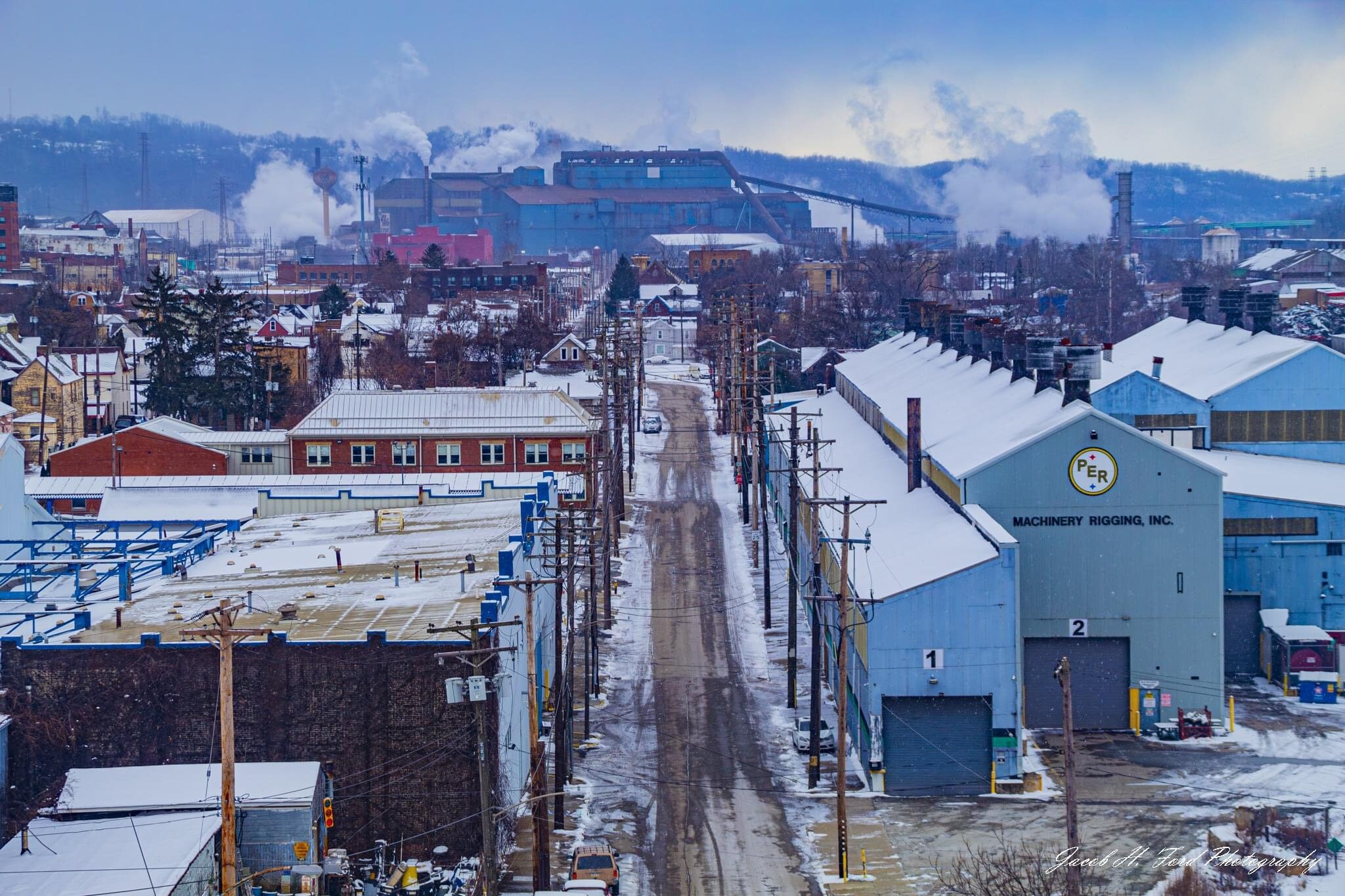 Braddock - Looking Down Talbot Avenue Towards US Steel Edgar Thomson ...