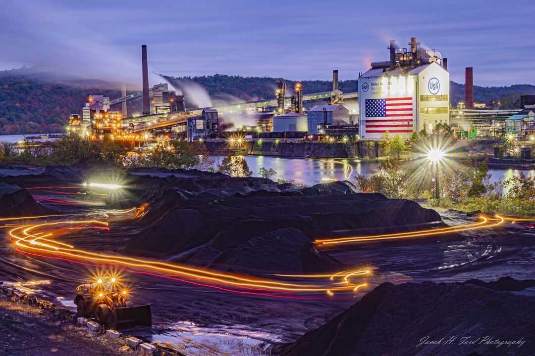 Clairton - U.S. Steel Clairton Coke Works During Blue Hour on Overcast ...