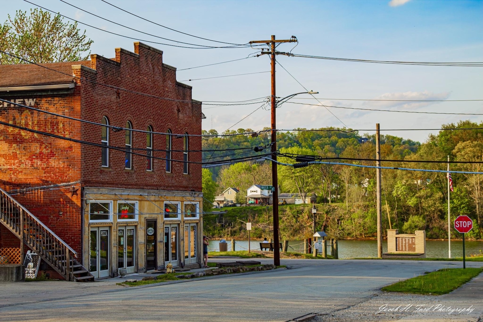 Coal Center - Lager Heads Restaurant During Golden Hour on Sunny April ...