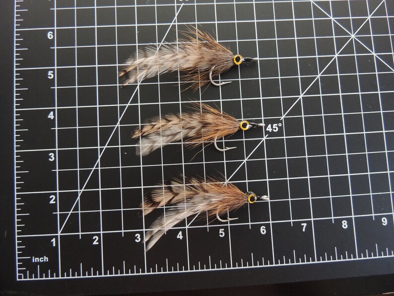 ET114 NF Grizzly Set of 3 Tarpon Cockroach Saltwater Fly Fishing ...