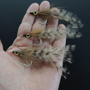 ET113 NF Grizzly Set of 3 Tarpon Cockroach Saltwater Fly Fishing ...