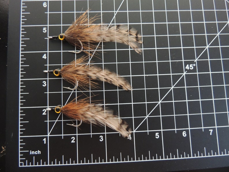 ET114 NF Grizzly Set of 3 Tarpon Cockroach Saltwater Fly Fishing ...