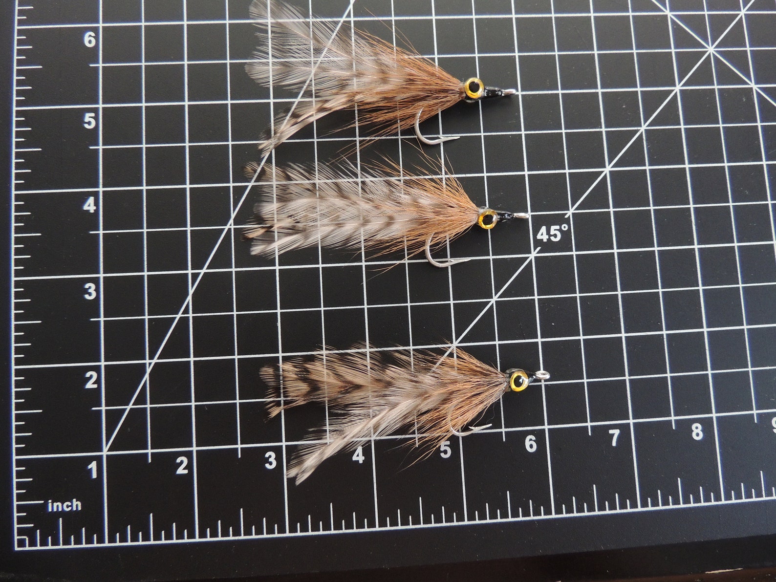 ET113 NF Grizzly Set of 3 Tarpon Cockroach Saltwater Fly Fishing ...