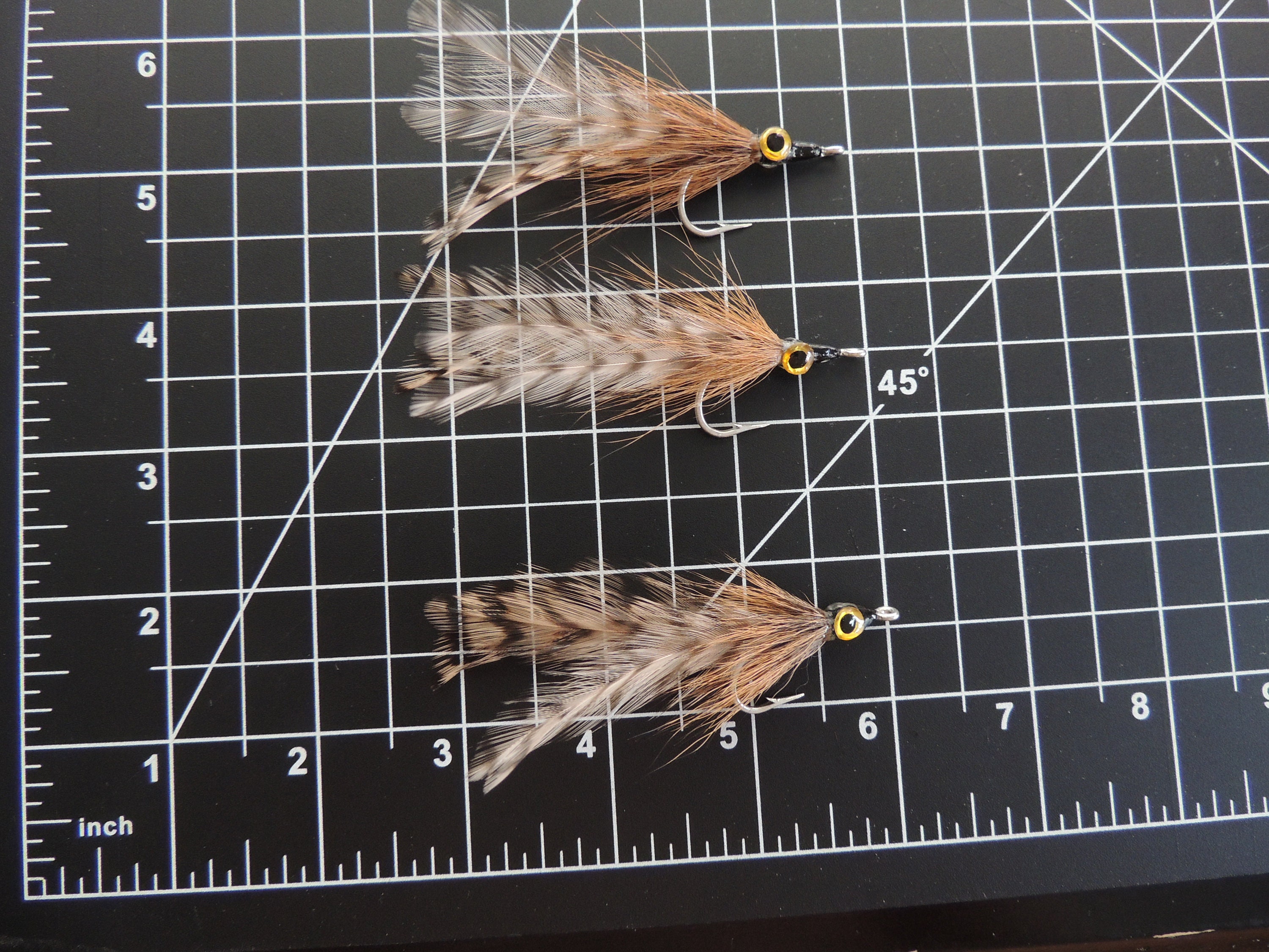 ET113 NF Grizzly Set of 3 Tarpon Cockroach Saltwater Fly Fishing ...