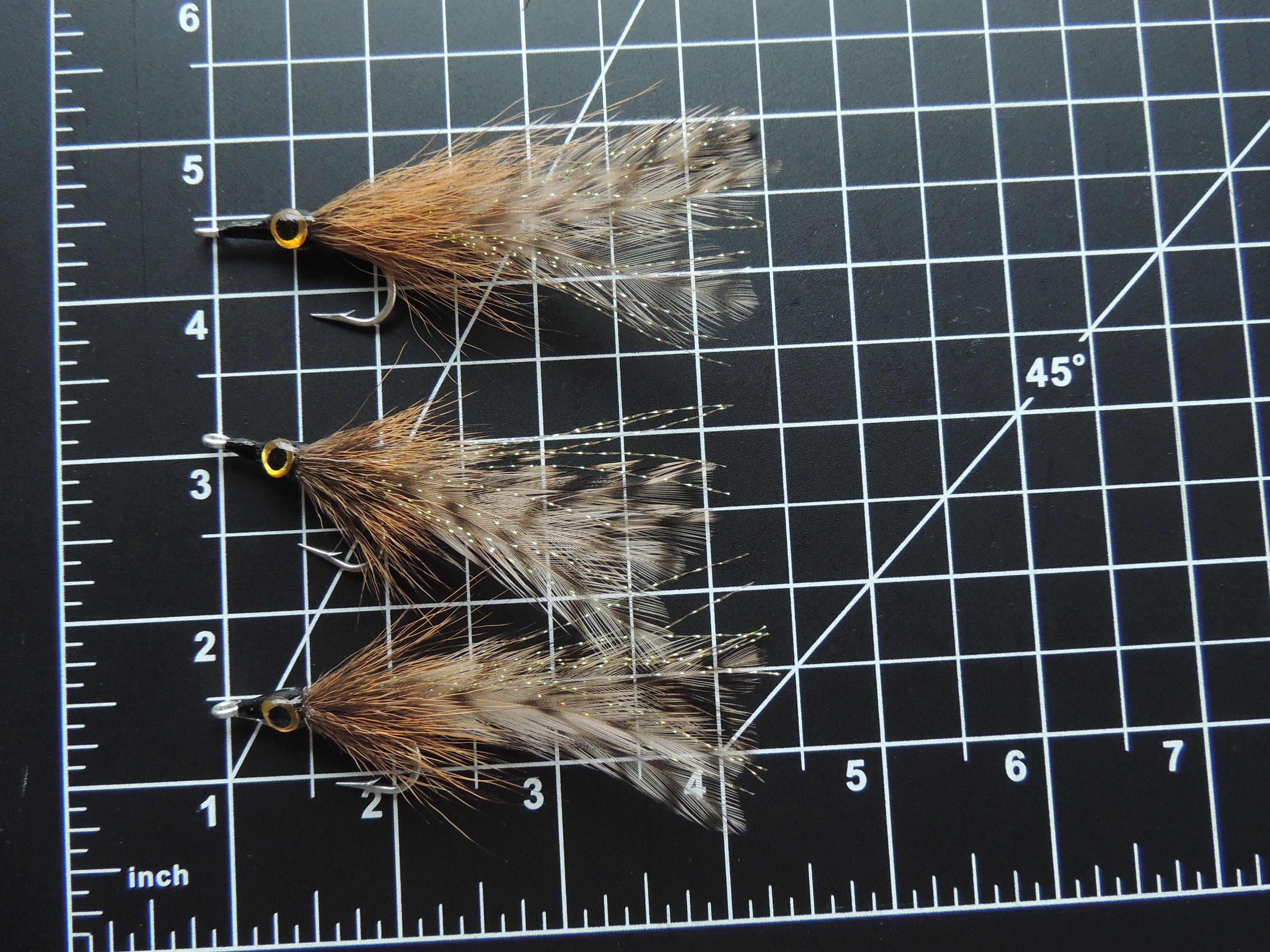 ET117 MF Grizzly Set of 3 Tarpon Cockroach Saltwater Fly Fishing ...