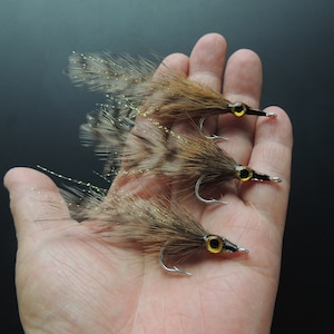 ET117 MF Grizzly Set of 3 Tarpon Cockroach Saltwater Fly Fishing ...