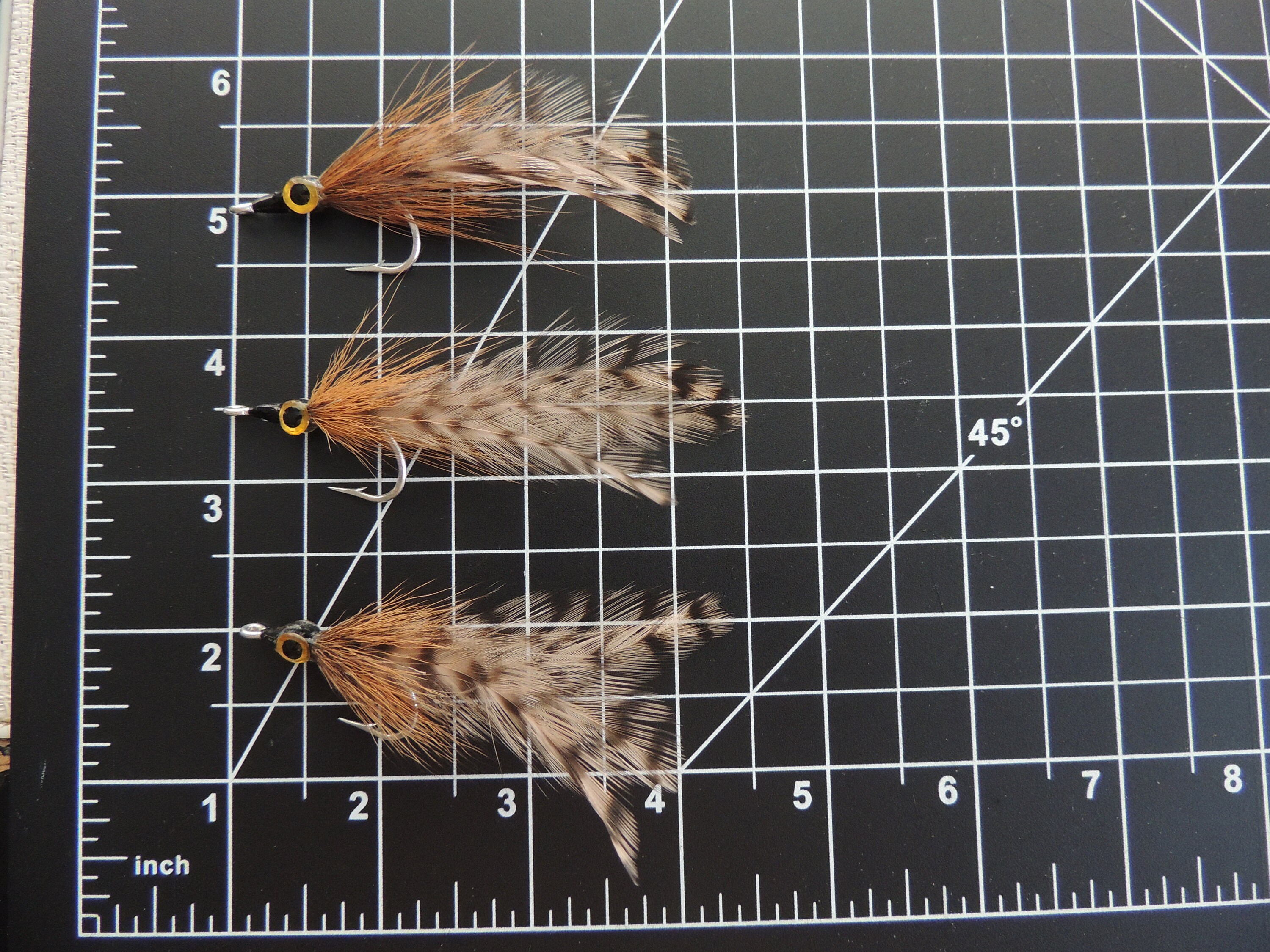 ET113 NF Grizzly Set of 3 Tarpon Cockroach Saltwater Fly Fishing ...