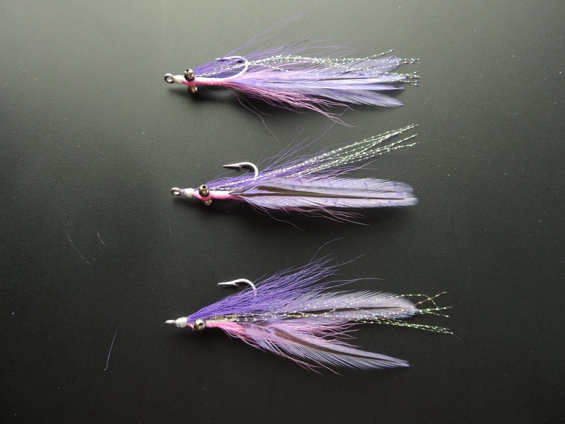 ET120 Set of 3 Half and Half Saltwater Fly Fishing Striped Bass Sea ...