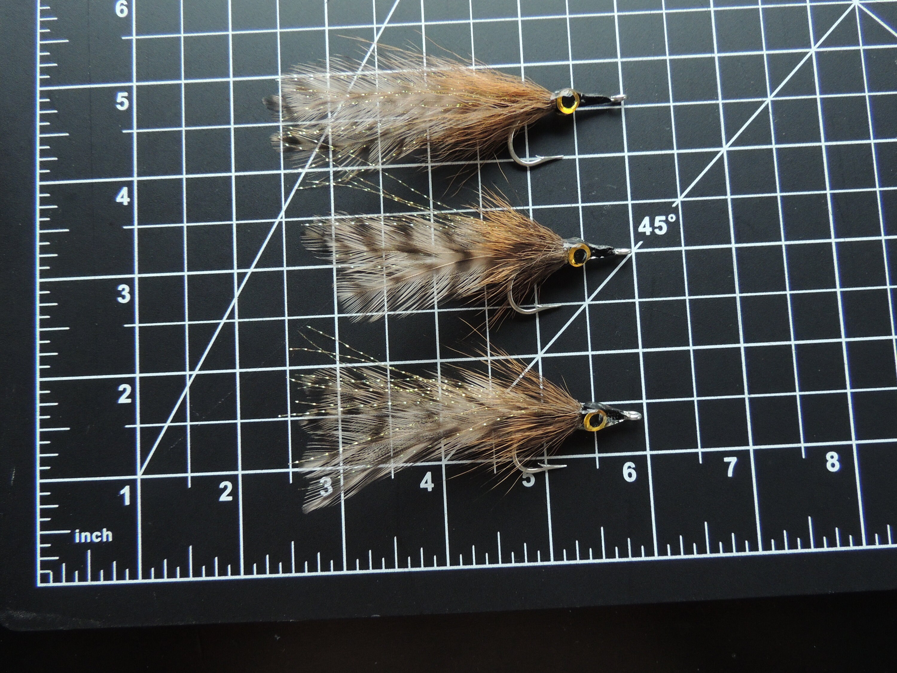 ET117 MF Grizzly Set of 3 Tarpon Cockroach Saltwater Fly Fishing ...