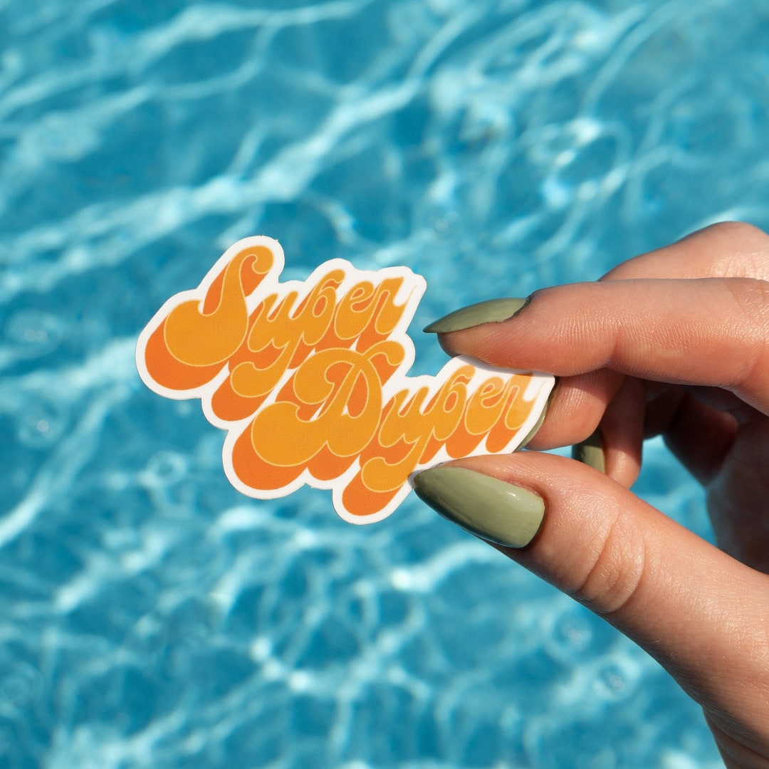 Retro Sticker 70s Quote Vinyl Sticker Super Duper Sticker 70s - Etsy