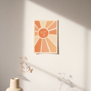 Wall Art Sunshine Printable Sun Art Digital Print Boho Summer Art Sun ...