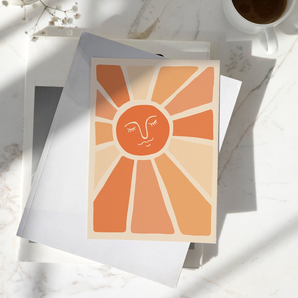 Wall Art Sunshine Printable Sun Art Digital Print Boho Summer Art Sun ...