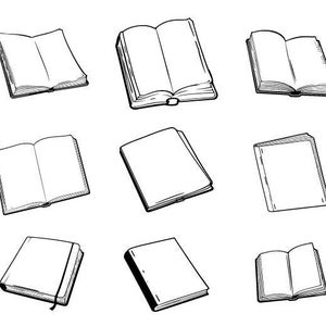 15 Blank Book Designs - SVG & PNG - Etsy
