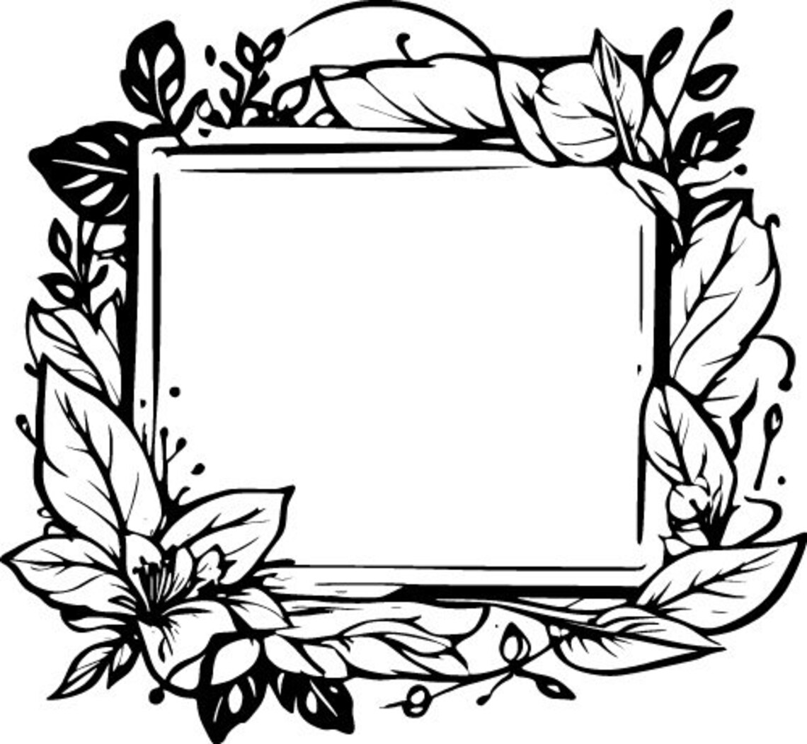 45 Frame Designs - SVG & PNG - Etsy