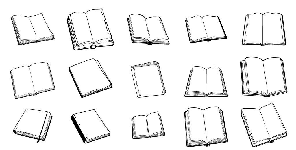 15 Blank Book Designs - SVG & PNG - Etsy
