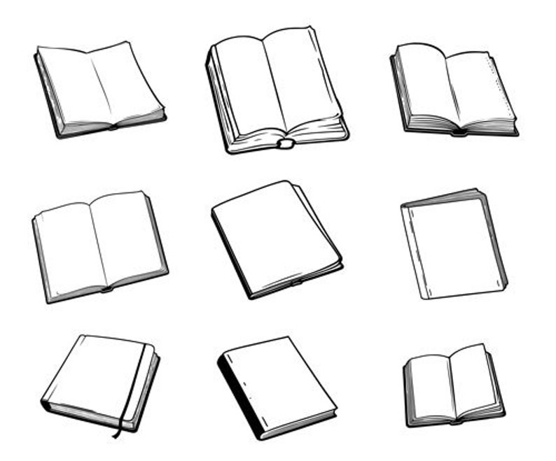 15 Blank Book Designs - SVG & PNG - Etsy