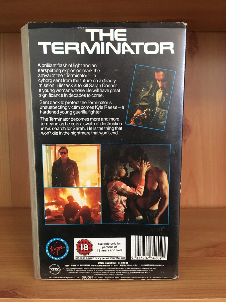 Terminator VHS Vintage Classic Collectable Movie Video - Etsy