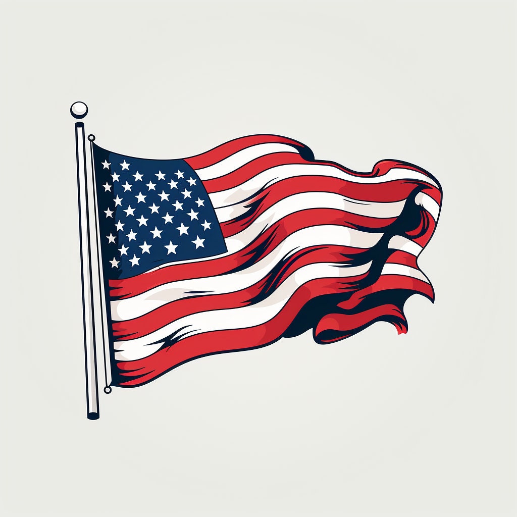 USA Flag Logo / Clip Art - Etsy