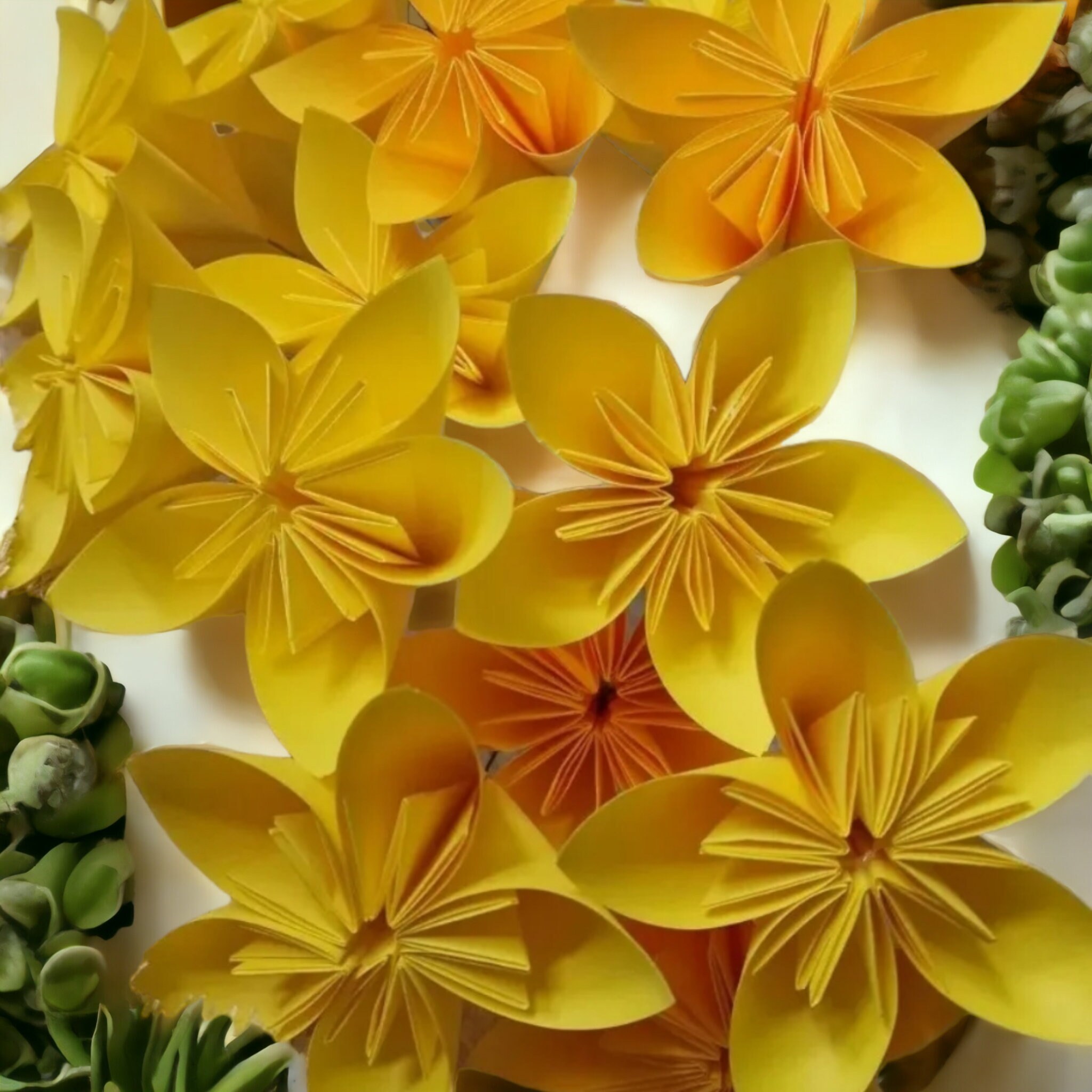 5 Paper Flowers Gift Daffodils Origami Kusudama Spring - Etsy