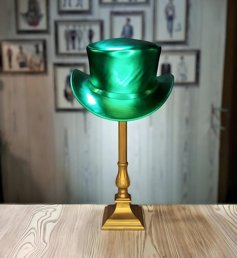 Silver Metallic Leather Top Hat Men & Womens Classic Marlow Style ...