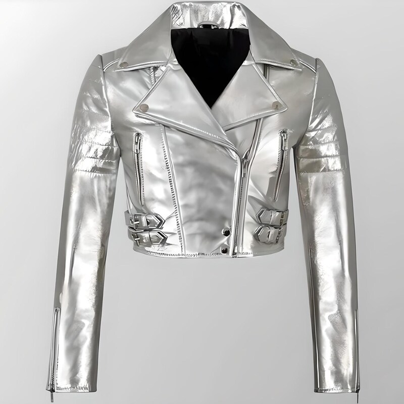 Cropped Biker Jacket - Etsy