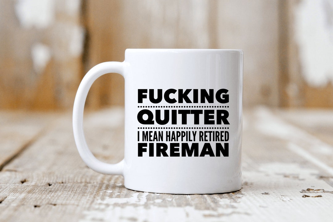 Retired Fireman Mug, Retired Firefighter Gift, Firefighter Retirement ...