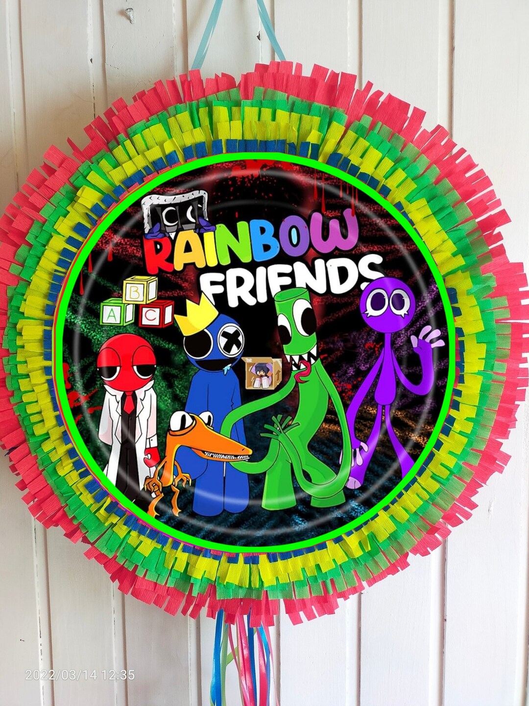 Birthday Pinata Rainbow Friends Party Supplies Pinata - Etsy