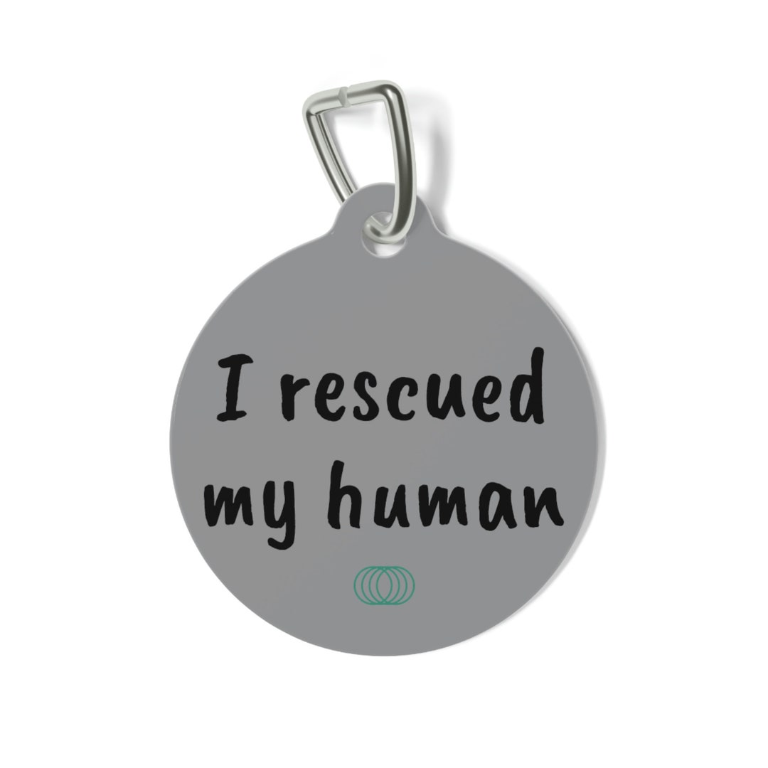 Personalized Pet Tag "rescue Human", Dog Tag Cat Tag Custom Dog Collar ...