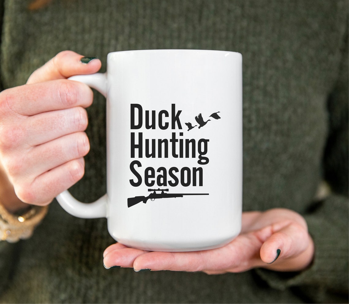Duck Hunting Graphic Enamel Mug; Duck Hunter Coffee Mug; Duck Hunting ...