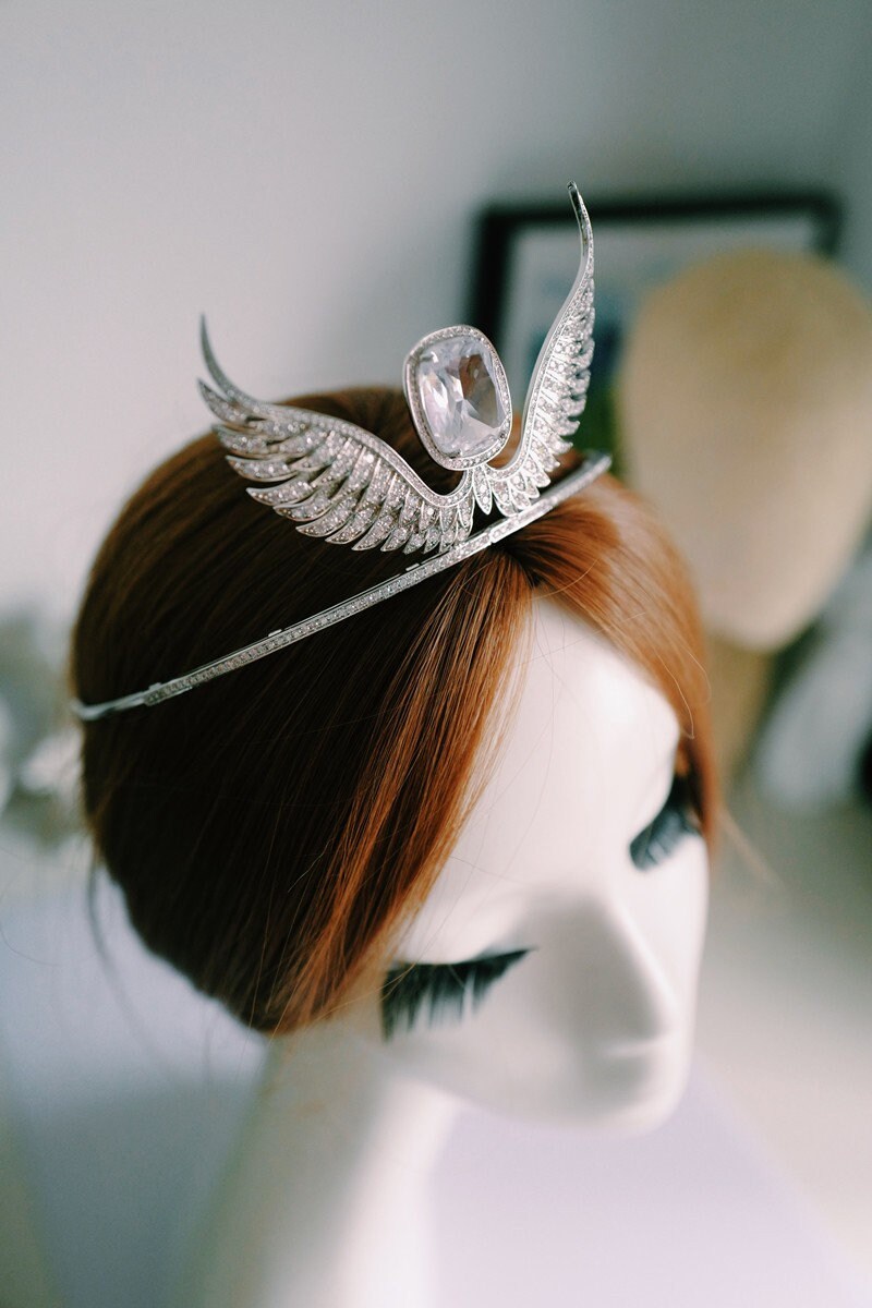 Tiara With Angel Wings, Premium Quality Wedding/birthday/prom Tiara ...