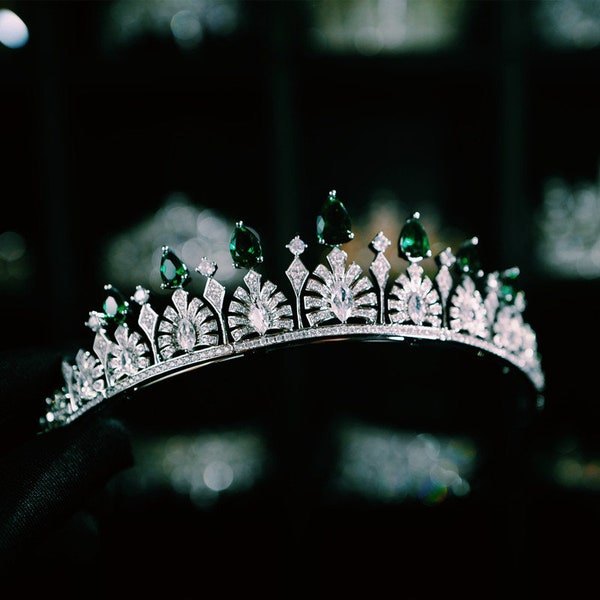 Emerald Tiara - Etsy