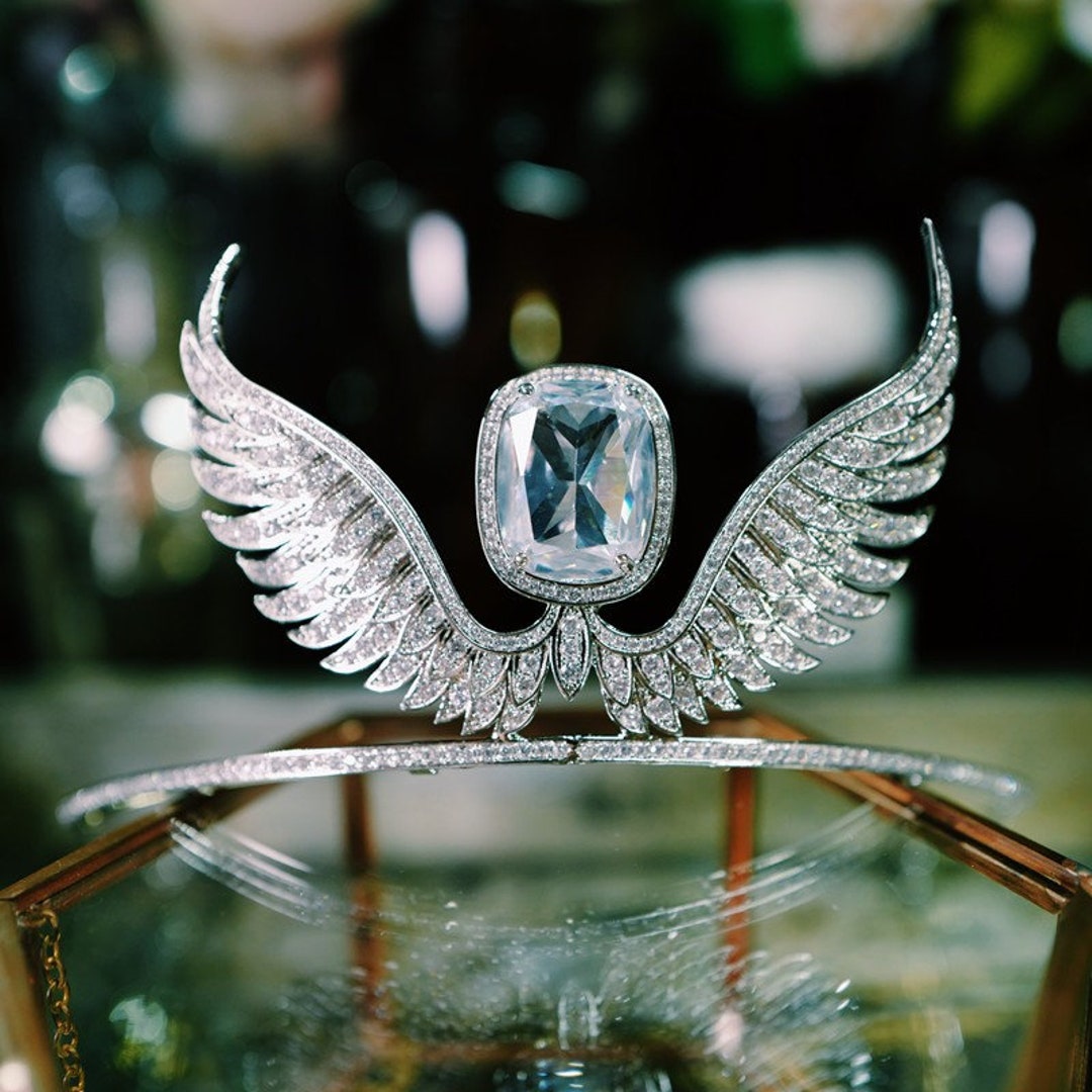 Tiara With Angel Wings, Premium Quality Wedding/birthday/prom Tiara ...