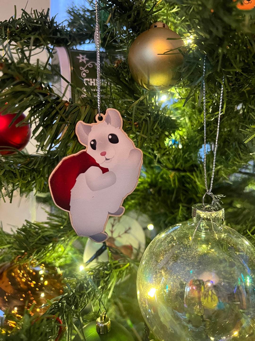 Hamster Wooden Christmas Ornaments - Etsy