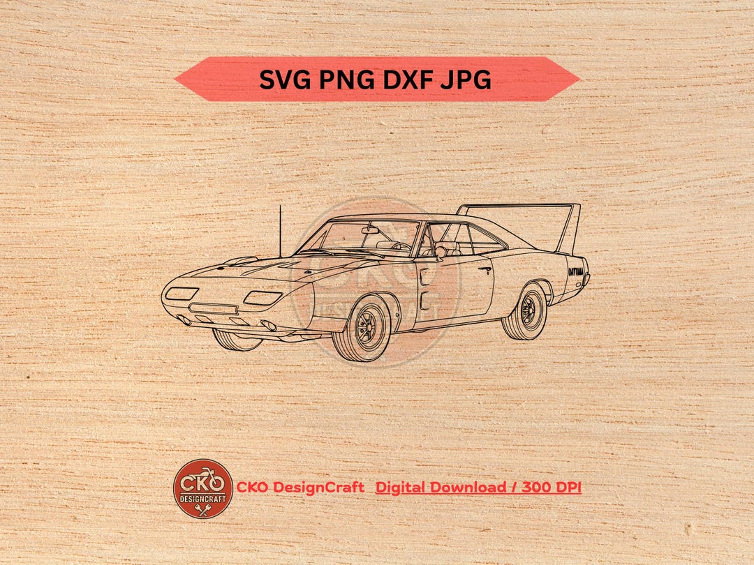 1969 Daytona Svg Png Dxf Jpeg Mopar Dodge (digital Download) Laser ...