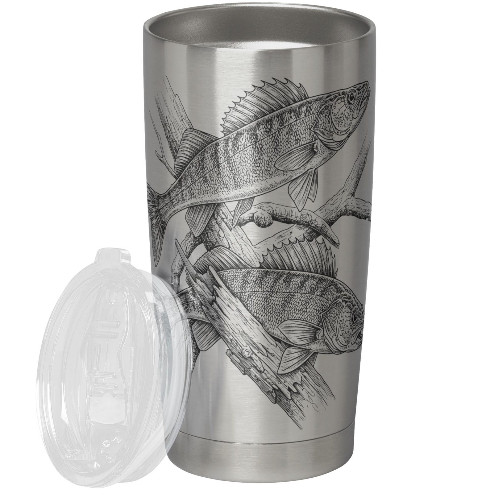 Walleye Laser Engraving Files SVG PNG DXF Realistic Detailed Fishing ...