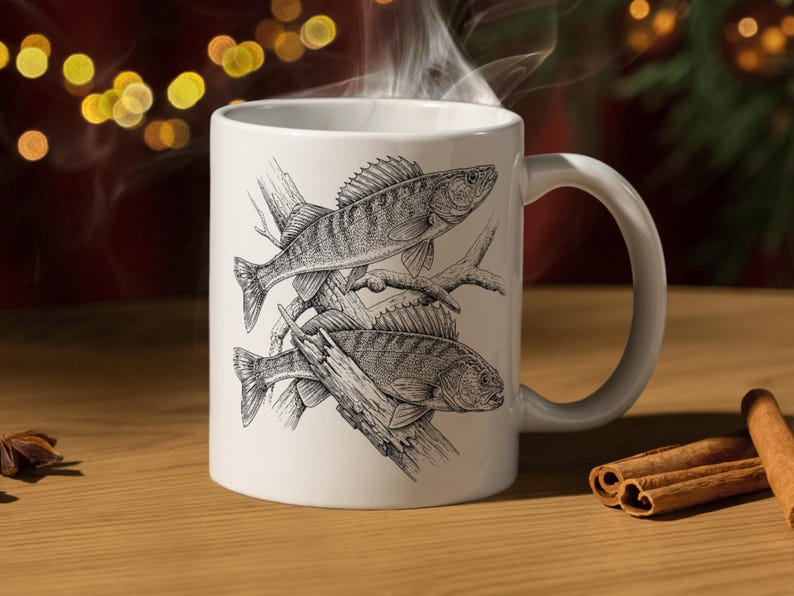 Walleye Svg Dxf Png Realistic Detailed Fish Igital Download Laser Files ...