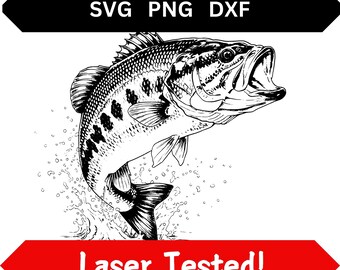 Smallmouth Bass Laser Engraving Files SVG PNG DXF Realistic Detailed - Etsy