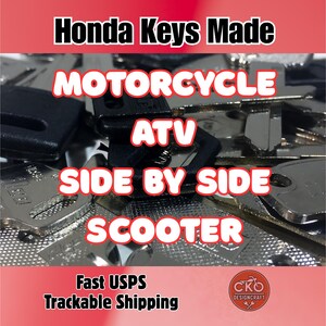 Honda Motorcycle Keys ATV Pioneer Talon Scooter Cut to Code Key - Etsy