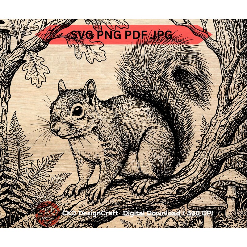 Squirrel Svg - Etsy