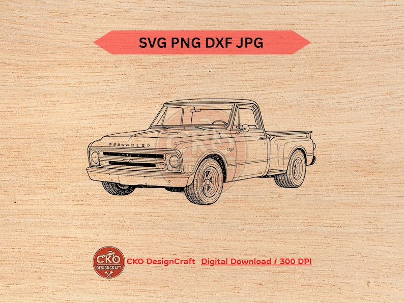 1967 Chevy C10 Truck Svg Png Dxf Jpeg Chevrolet (digital Download ...