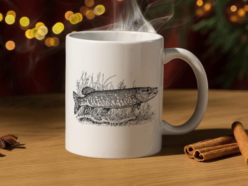 Northern Pike Svg Dxf Png Realistic Detailed Fish Digital Download ...